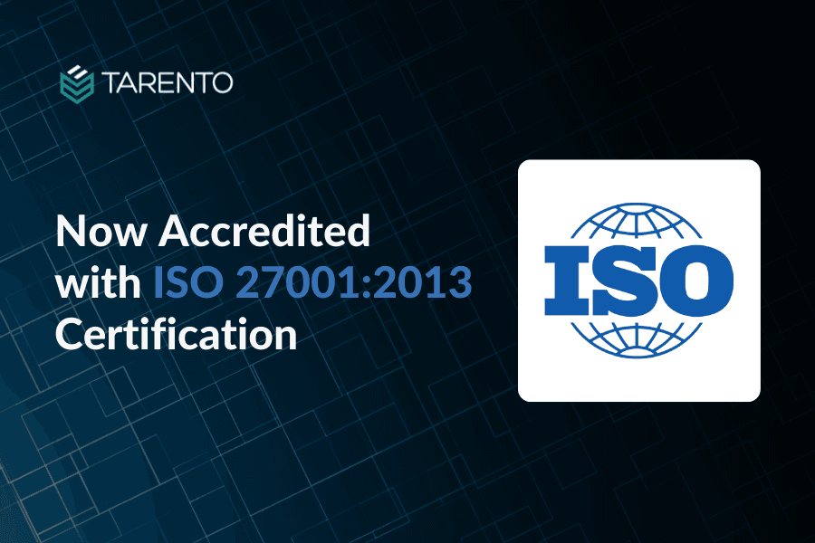 ::Tarento with the Prestigious ISO 27001:2013 Certificate::