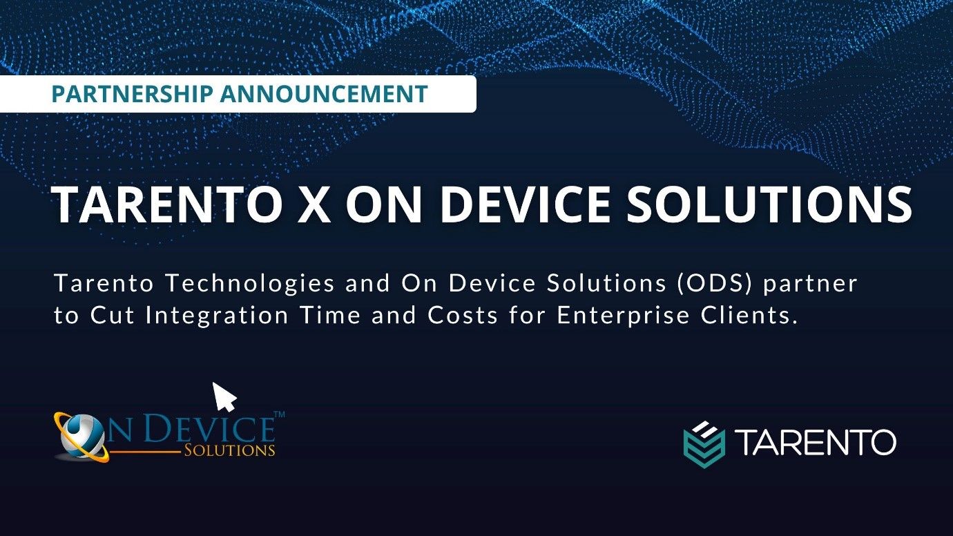::Tarento Group & On Device Solutions Strategic Partnership.